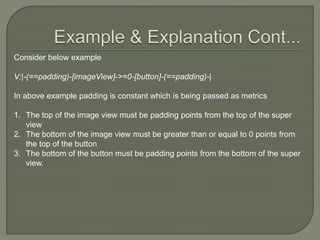 Visual Formatting Language in iOS | PPT