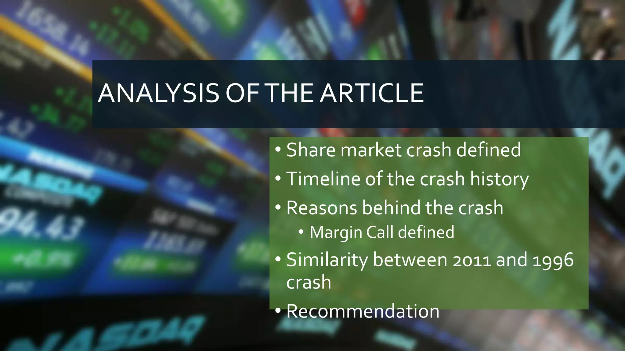 Bangladesh share market crash | PPTX