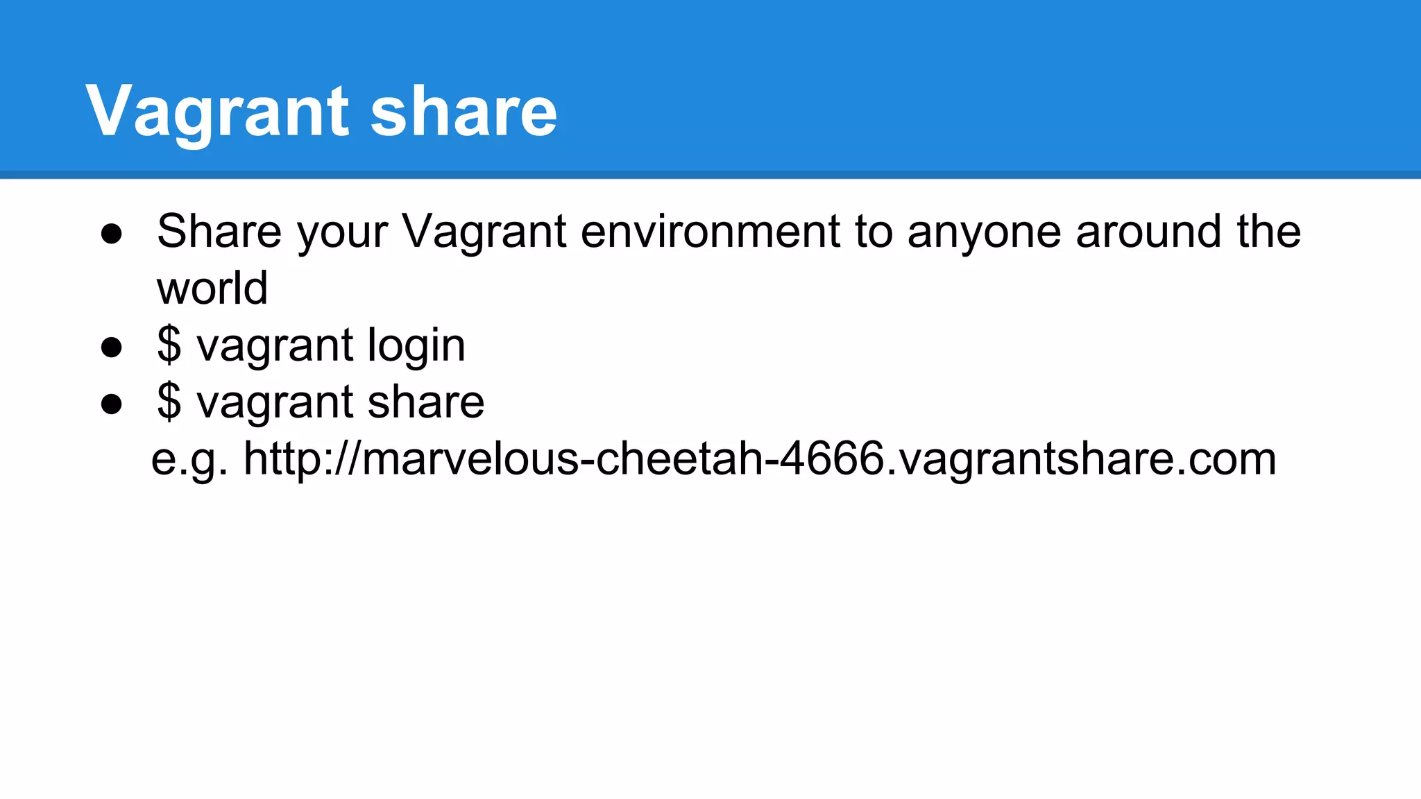 V for vagrant | PPT