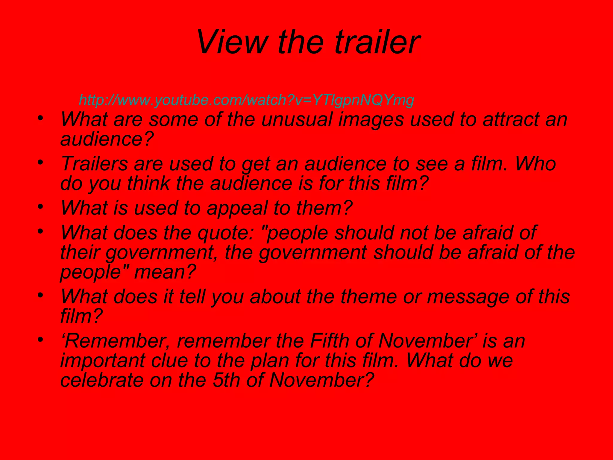 V for Vendetta | PPT