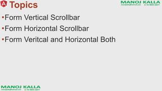 Visual Foxpro / vfp9 auto enable Scrollbar | PPTX