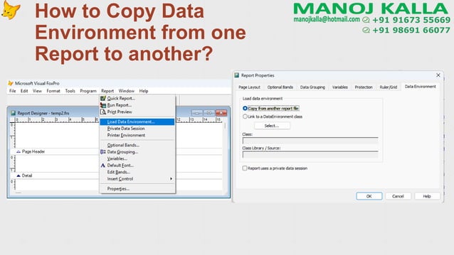 VFP-Report-Copy-Data-Environment details | PPT