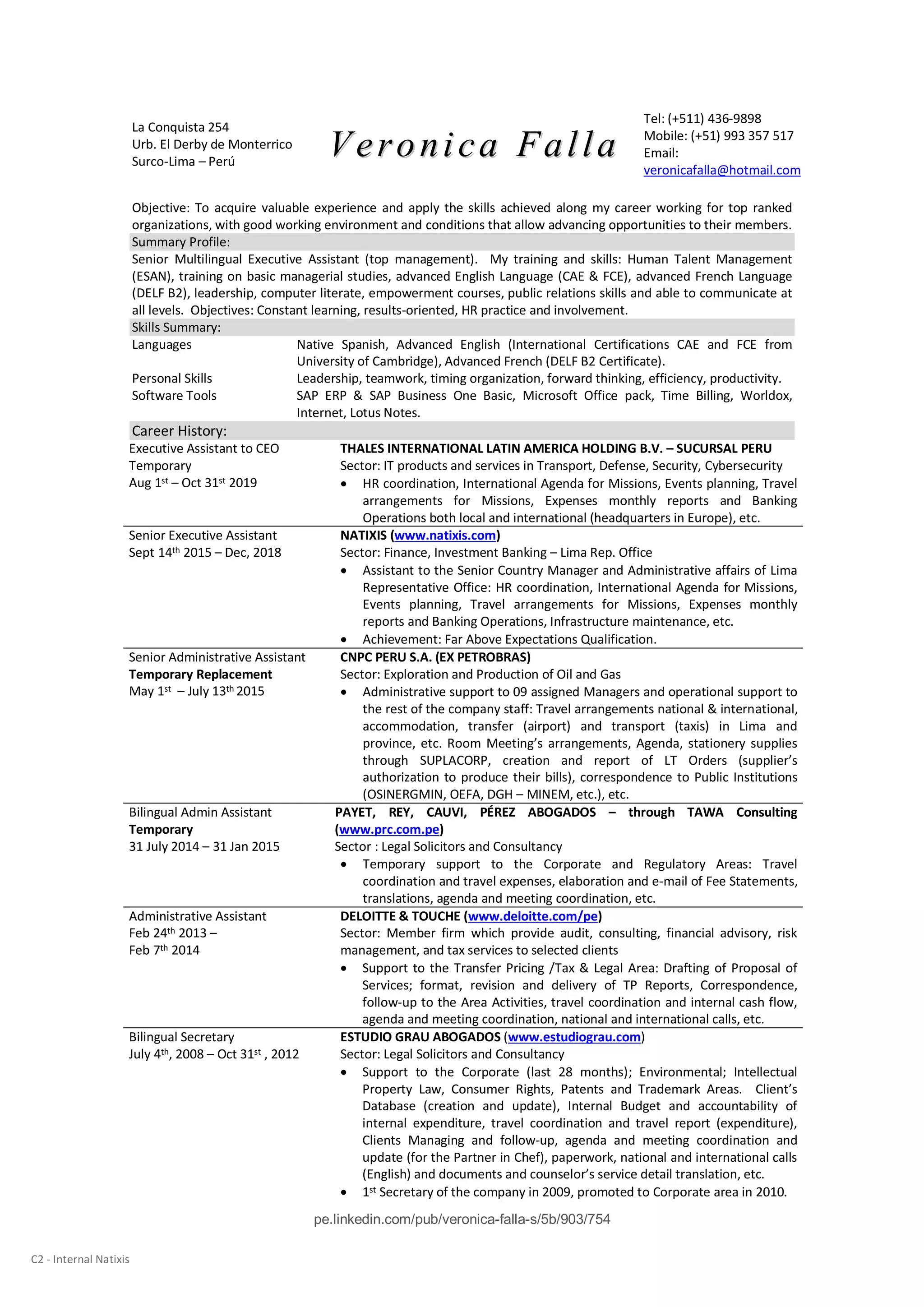 Vfs cv english | PDF