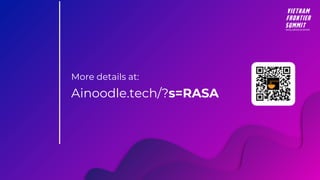 [VFS 2019] Building chatbot with RASA | PPTX