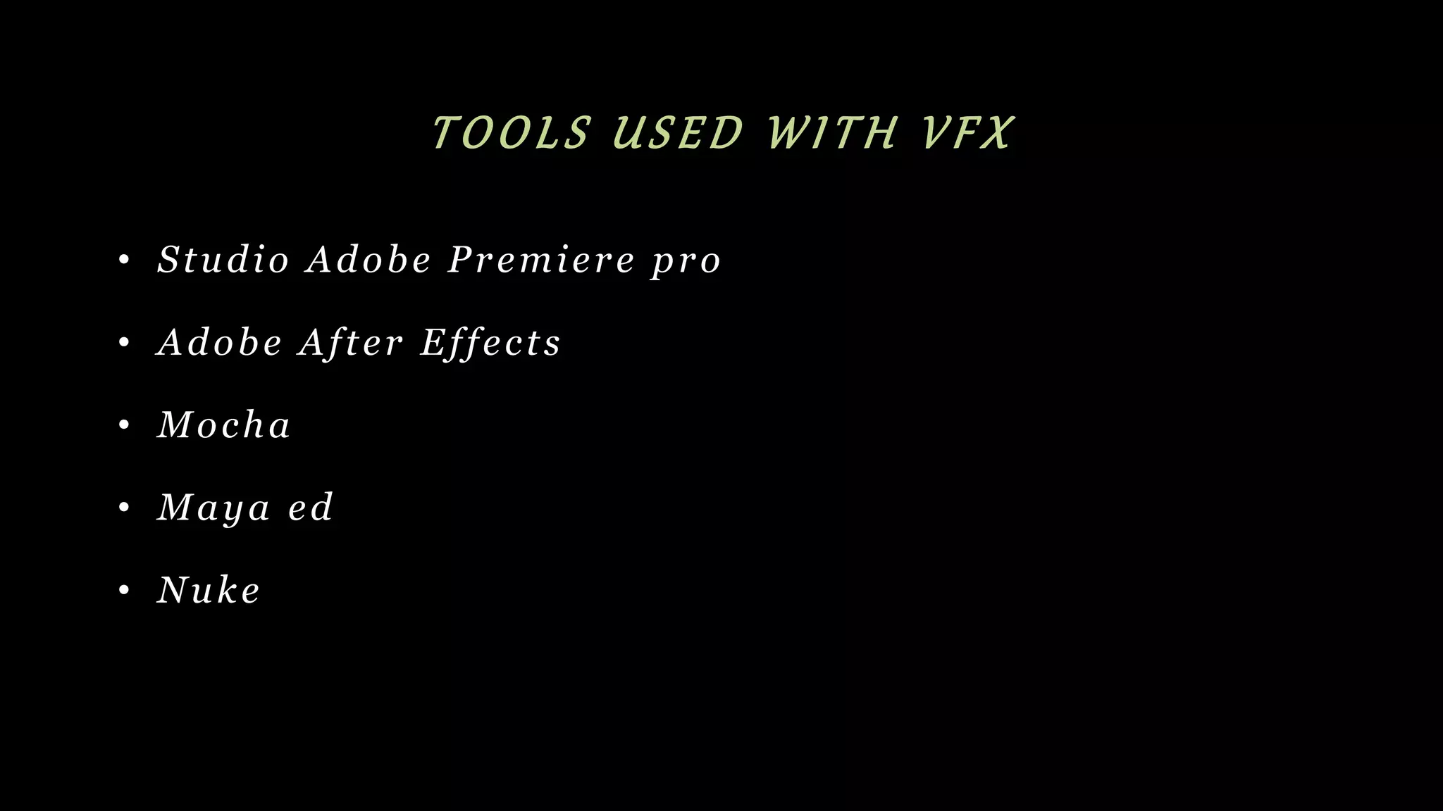 Visual Effects - VFX | PPTX | 3-D Graphics | Computer Software and Applications
