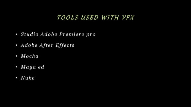 Visual Effects - VFX | PPT