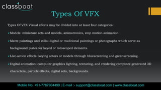 VFX classes in Pune | PPTX | Computer Animation | Computer Software and ...