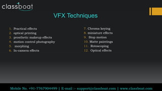 VFX classes in Pune | PPTX | Computer Animation | Computer Software and ...
