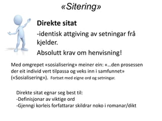 Vg3 Siteringsreglar | PPTX