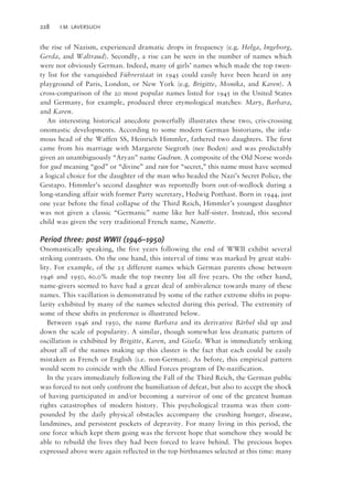 Margarete and Sulamith under the Swastika: Girls’ Names in Nazi Germany ...