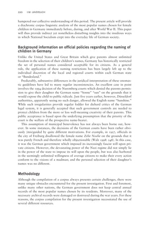 Margarete and Sulamith under the Swastika: Girls’ Names in Nazi Germany ...