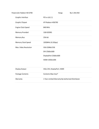 Vga komputer | DOCX | Computer Peripherals | Computing