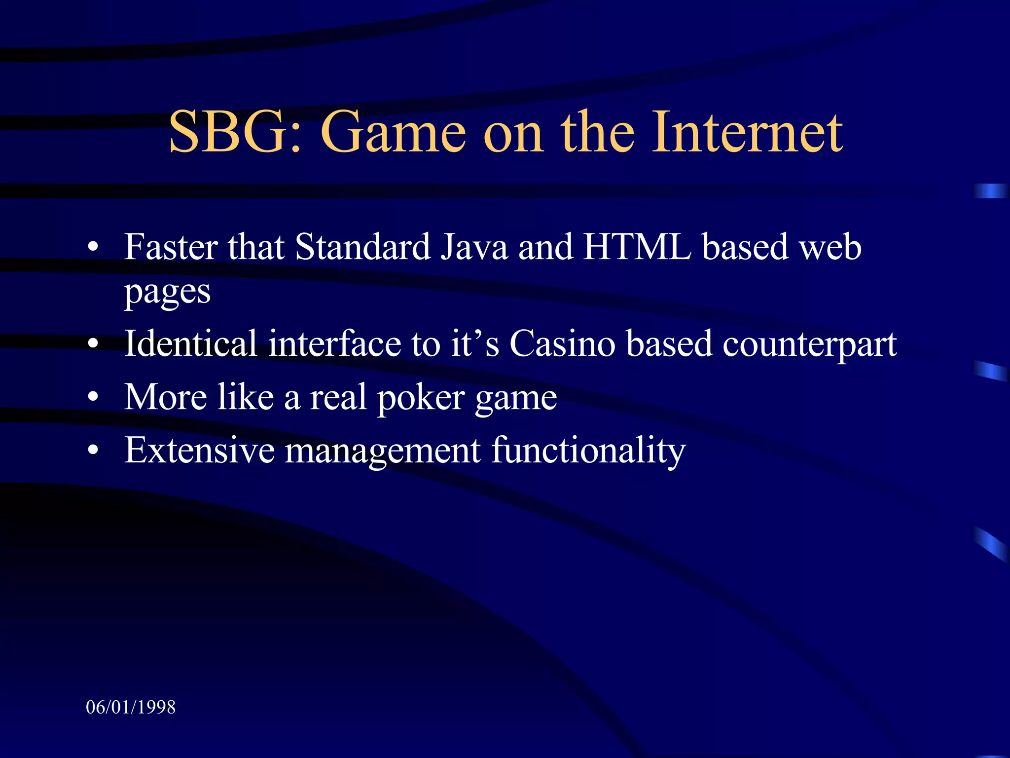 Server Based Gaming | PPT