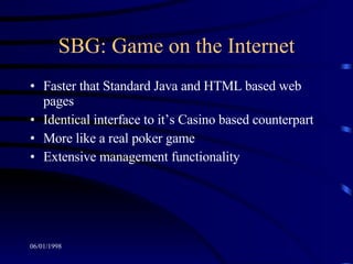 Server Based Gaming | PPT