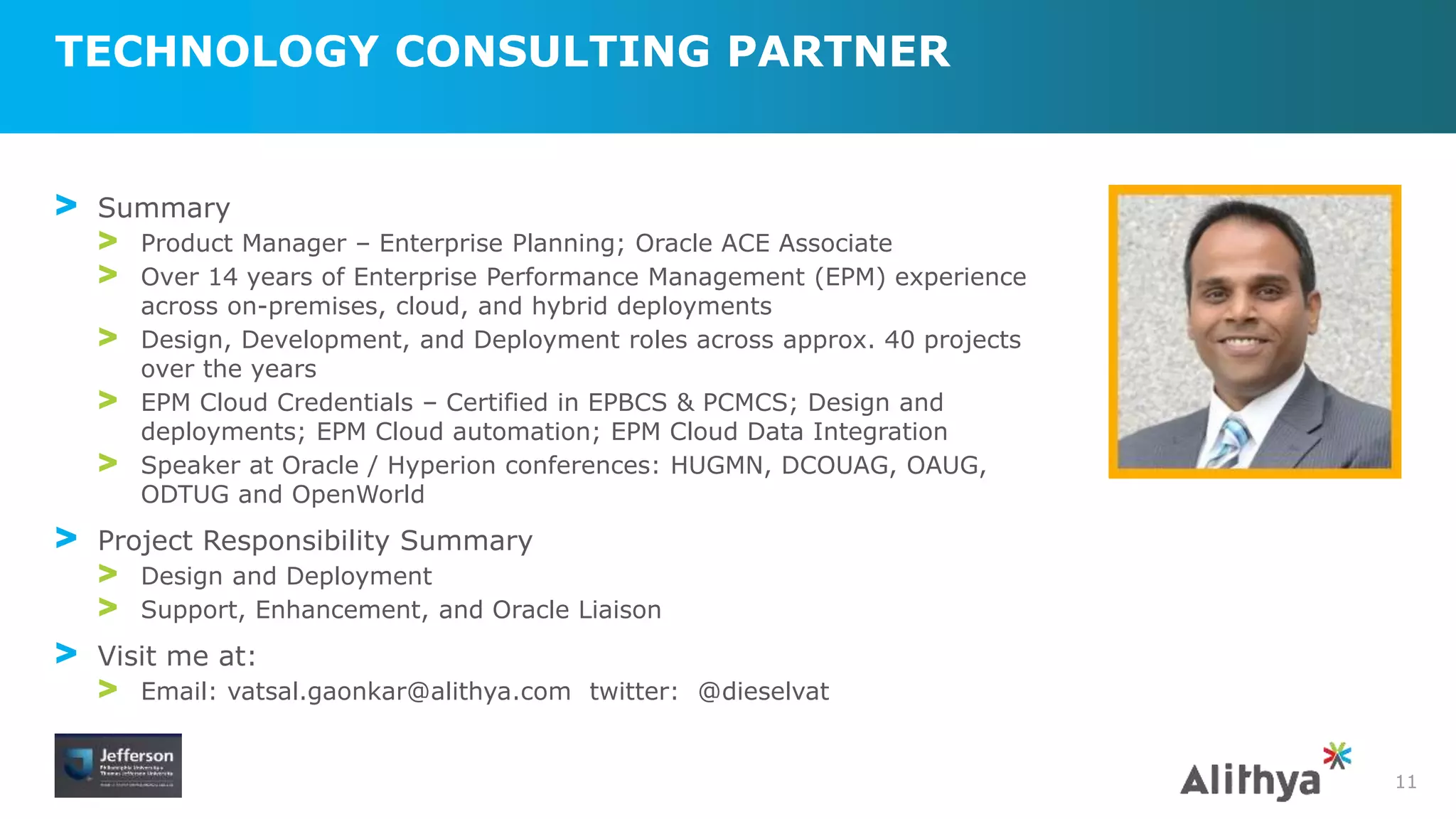 Interstellar - The Thomas Jefferson Enterprise EPM Cloud Journey | PPTX