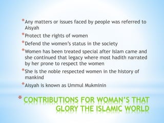 Famous Personality - Aisyah binti Abu Bakr | PPTX