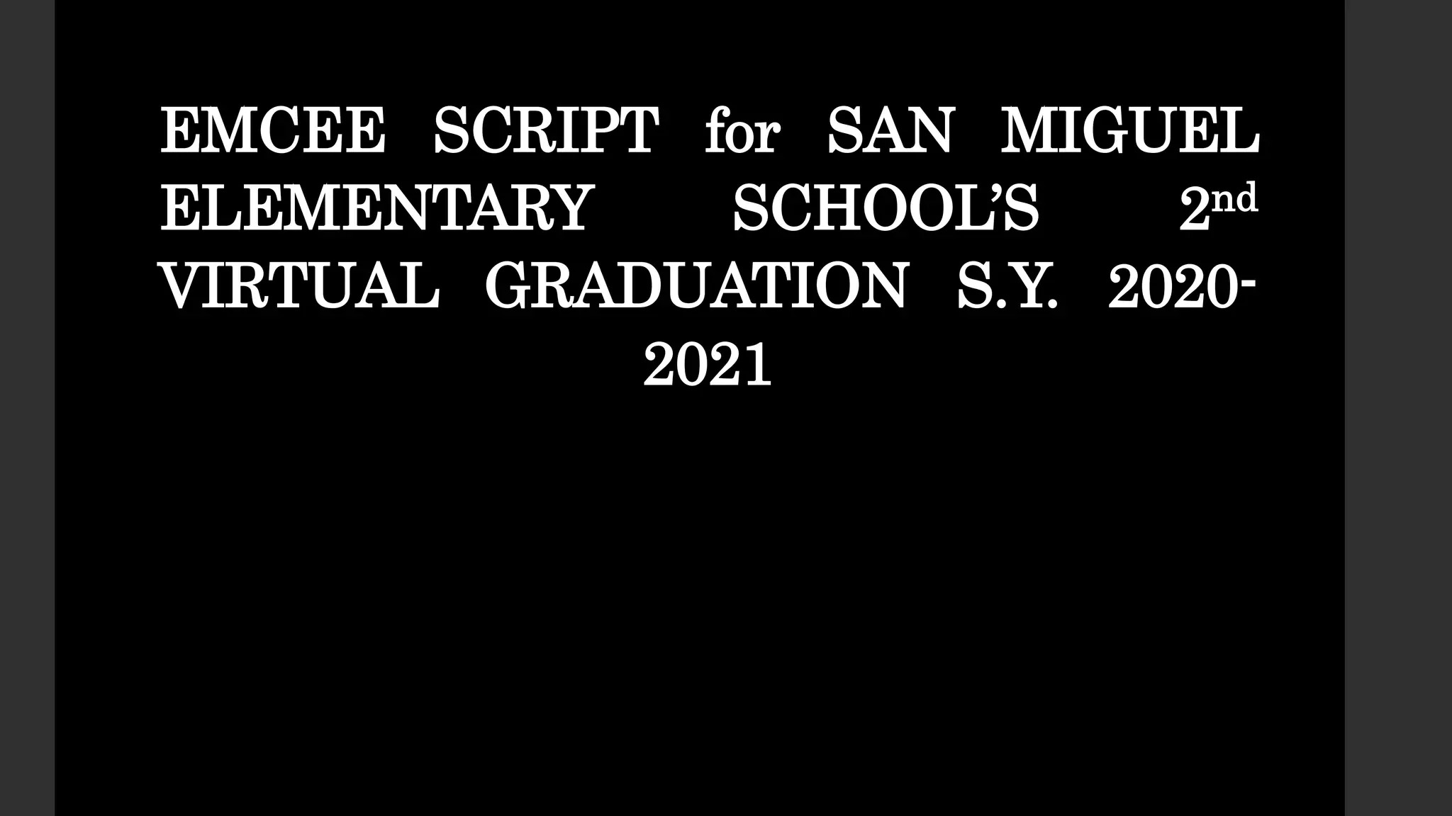VGC(Script)S.Y.2020-2021.pptx | Professional School | Postgraduate ...