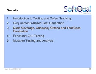 An Open Modern Software Testing Laboratory Courseware: An Experience ...