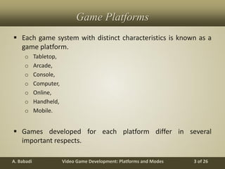 02. Platforms and Modes | PDF