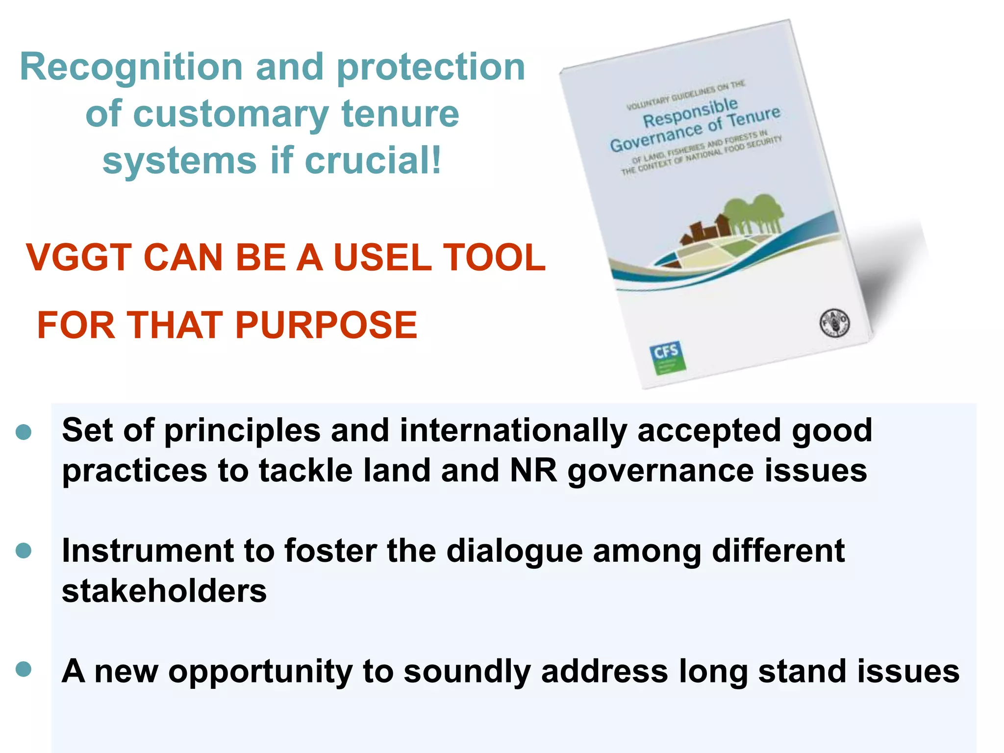 VGGT for the protection of customary rights | PPTX