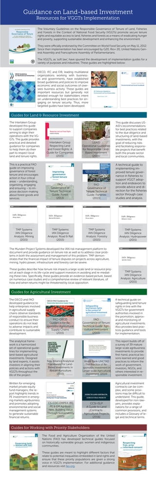 Guides to the VGGTs | PDF | Agriculture | Industries