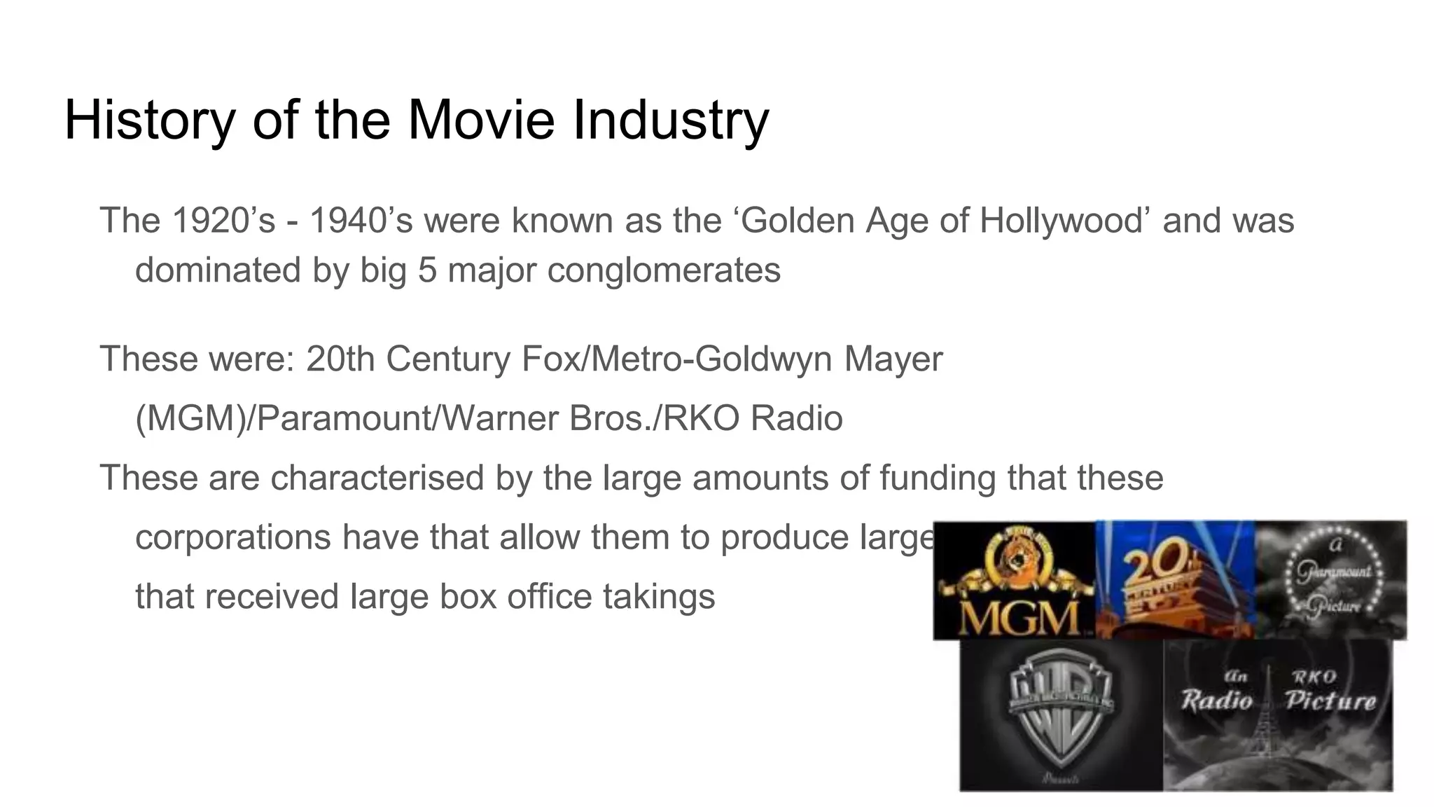 Ownership of the movie industry | PPT