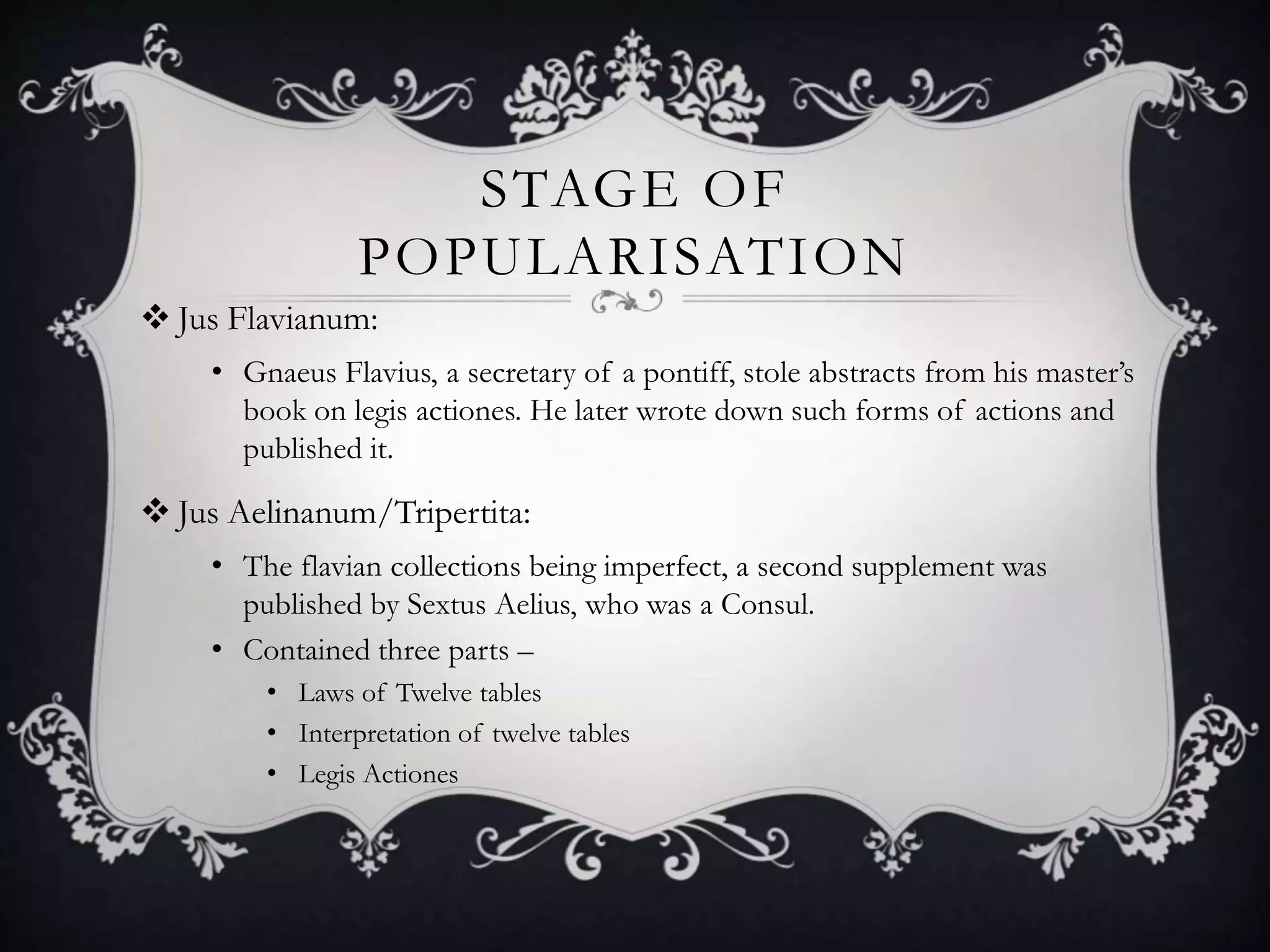 Principles of Roman Law: Development of Roman Legal Jurisprudence | PPTX