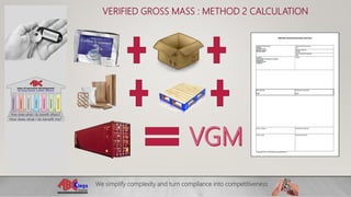Verified Gross Mass SOLAS Regulations | PPTX | Logistics and Transportation Industry | Industries