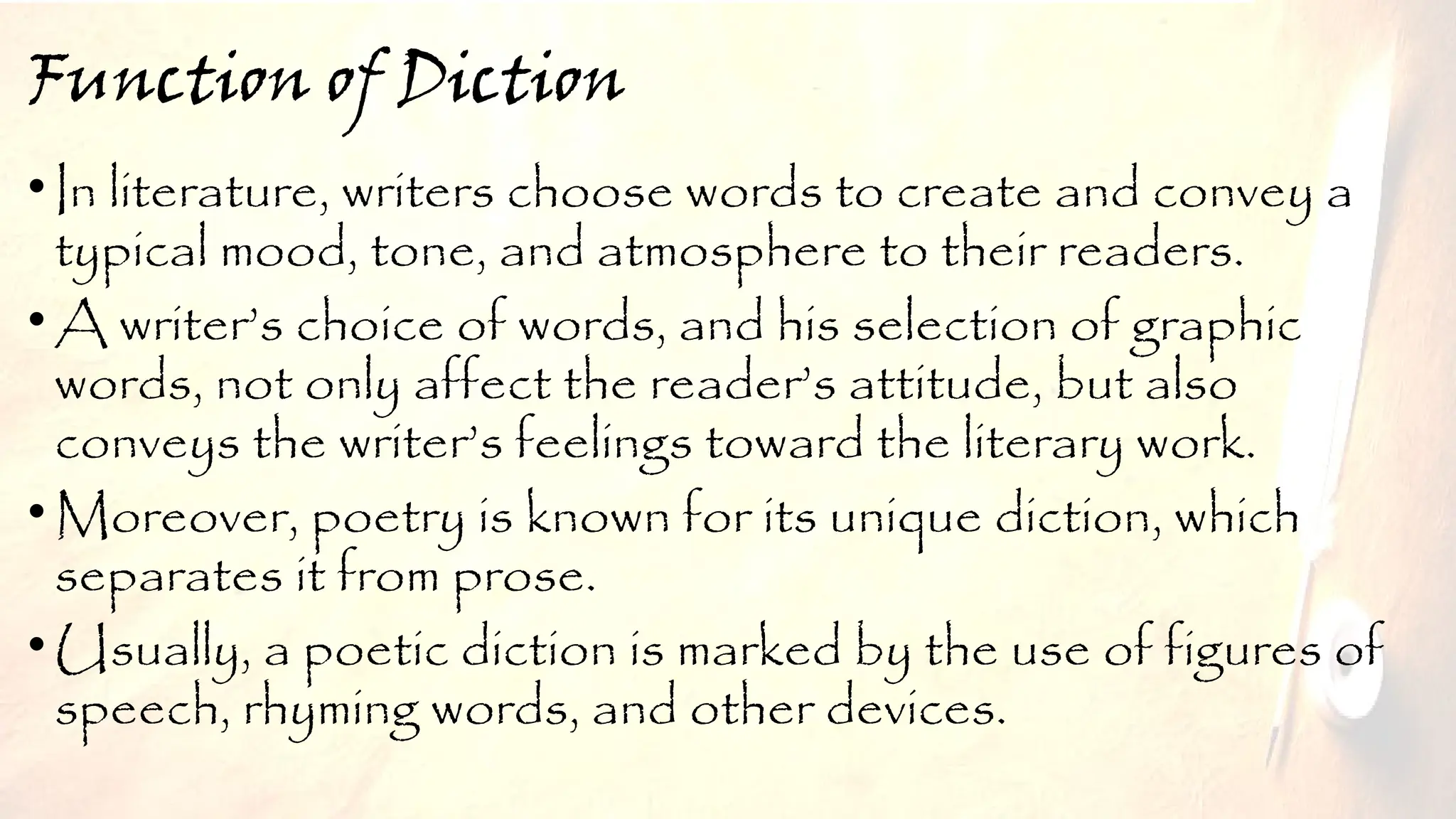 Poetic Diction in Creative Writing for SHS | PPTX