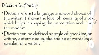Poetic Diction in Creative Writing for SHS | PPTX