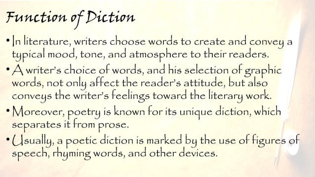 Poetic Diction in Creative Writing for SHS | PPTX