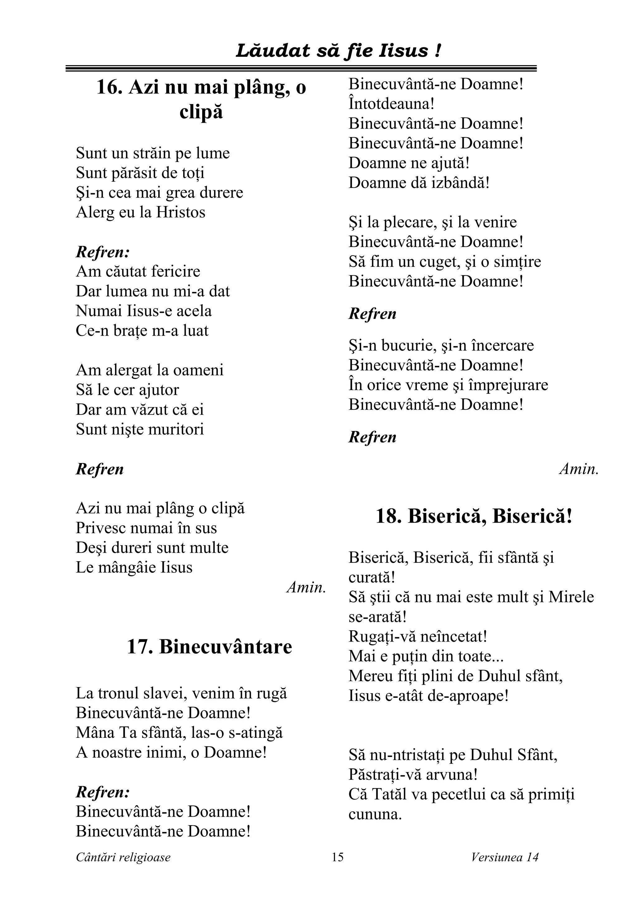 Cântări religioase creștin ortodoxe - pricesne, colinde | PDF