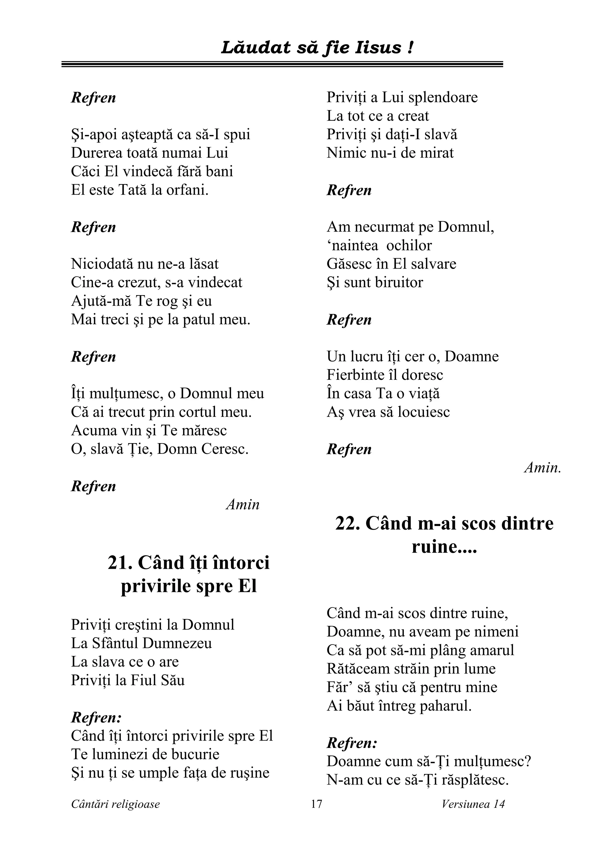 Cântări religioase creștin ortodoxe - pricesne, colinde | PDF