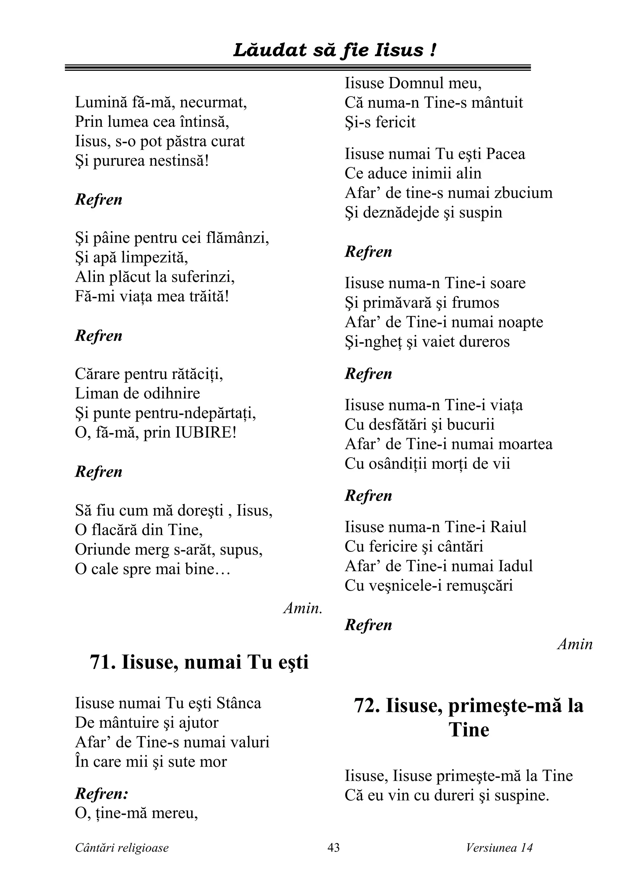 Cântări religioase creștin ortodoxe - pricesne, colinde | PDF