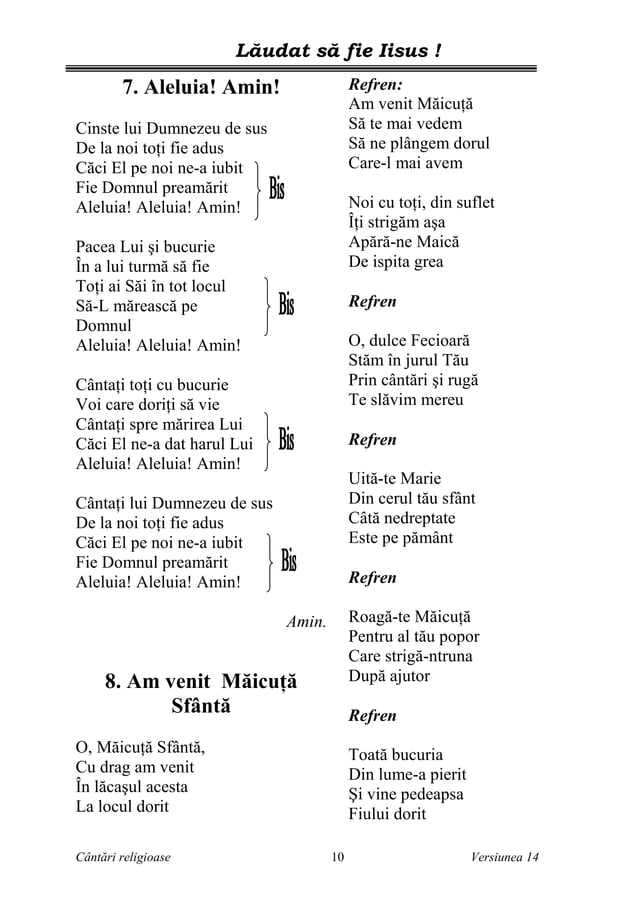 Cântări religioase creștin ortodoxe - pricesne, colinde | PDF