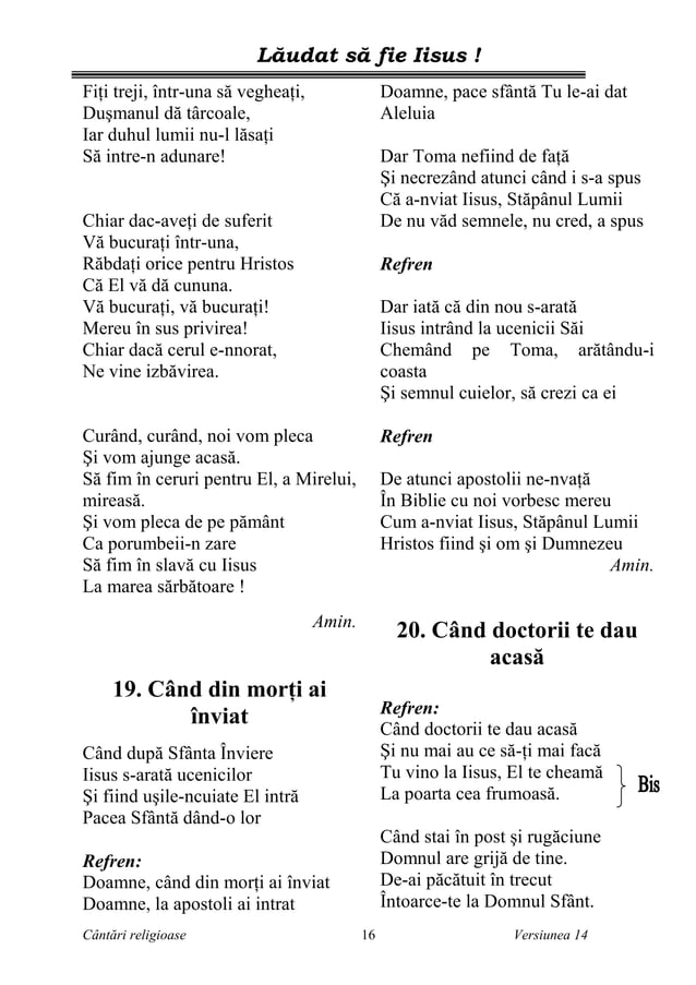Cântări religioase creștin ortodoxe - pricesne, colinde | PDF