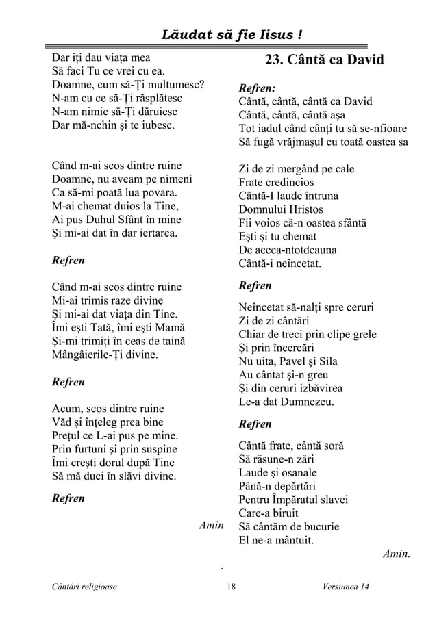 Cântări religioase creștin ortodoxe - pricesne, colinde | PDF