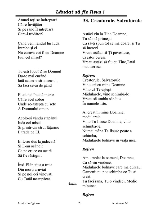 Cântări religioase creștin ortodoxe - pricesne, colinde | PDF