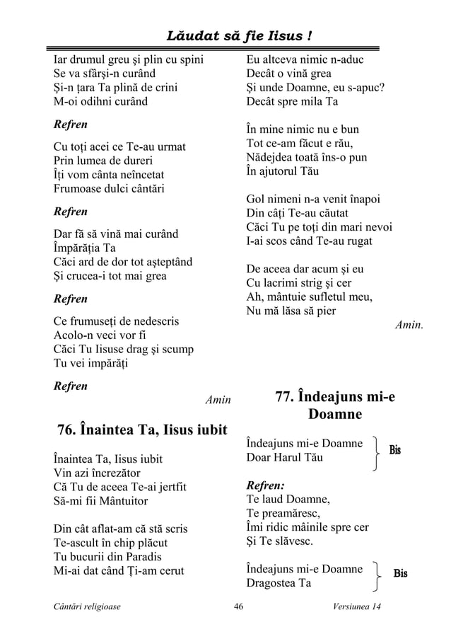 Cântări religioase creștin ortodoxe - pricesne, colinde | PDF