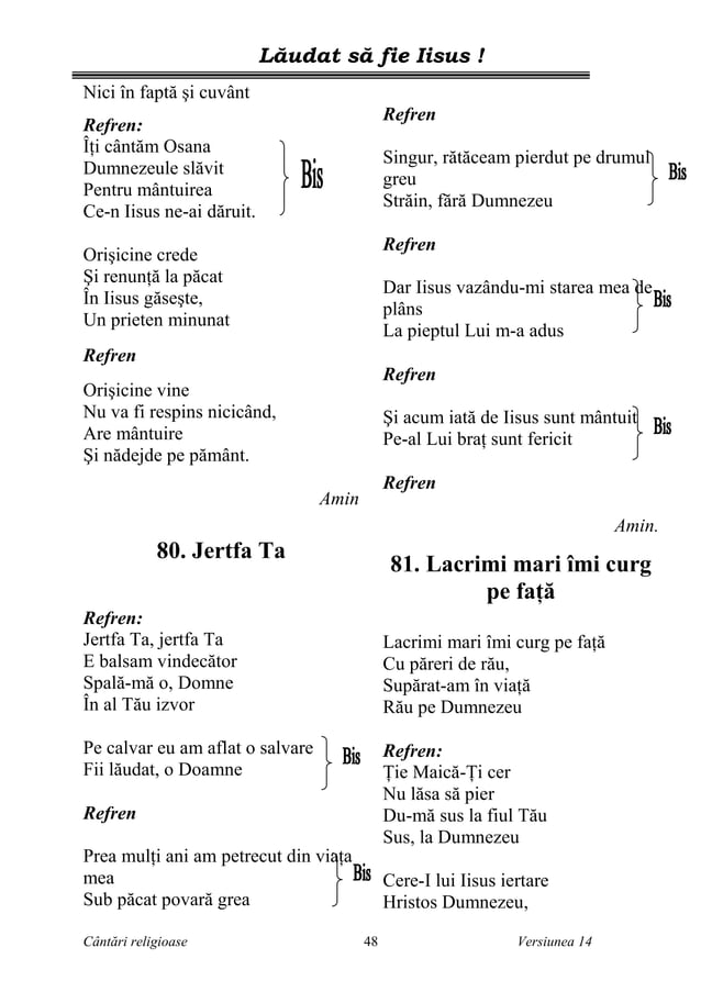 Cântări religioase creștin ortodoxe - pricesne, colinde | PDF