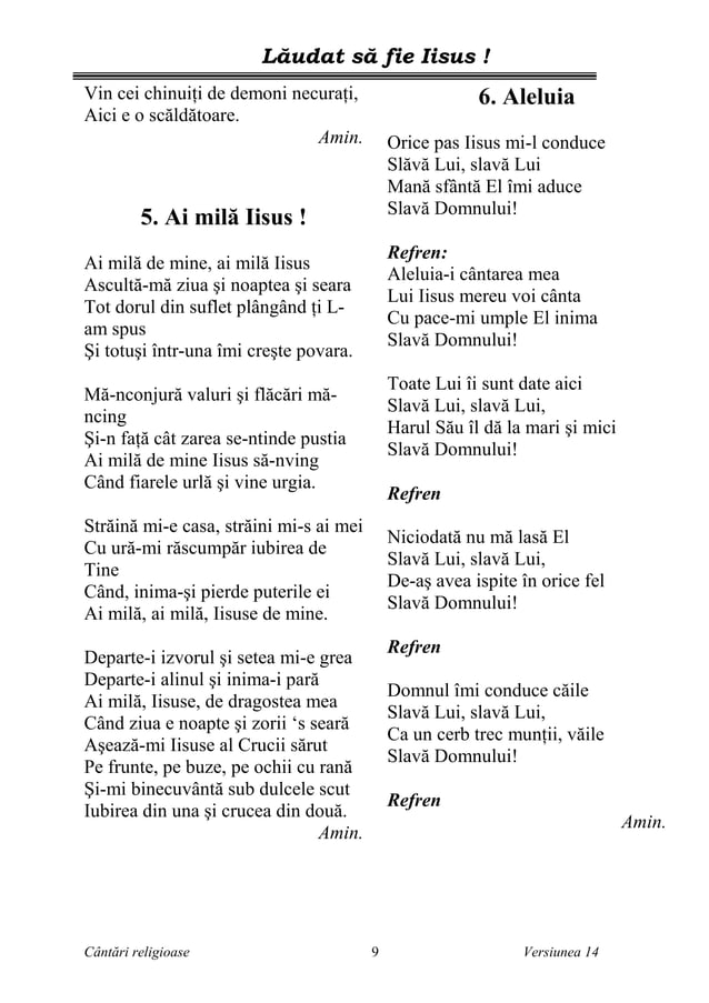 Cântări religioase creștin ortodoxe - pricesne, colinde | PDF