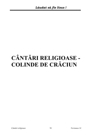 Cântări religioase creștin ortodoxe - pricesne, colinde | PDF