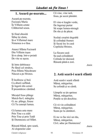 Cântări religioase creștin ortodoxe - pricesne, colinde | PDF