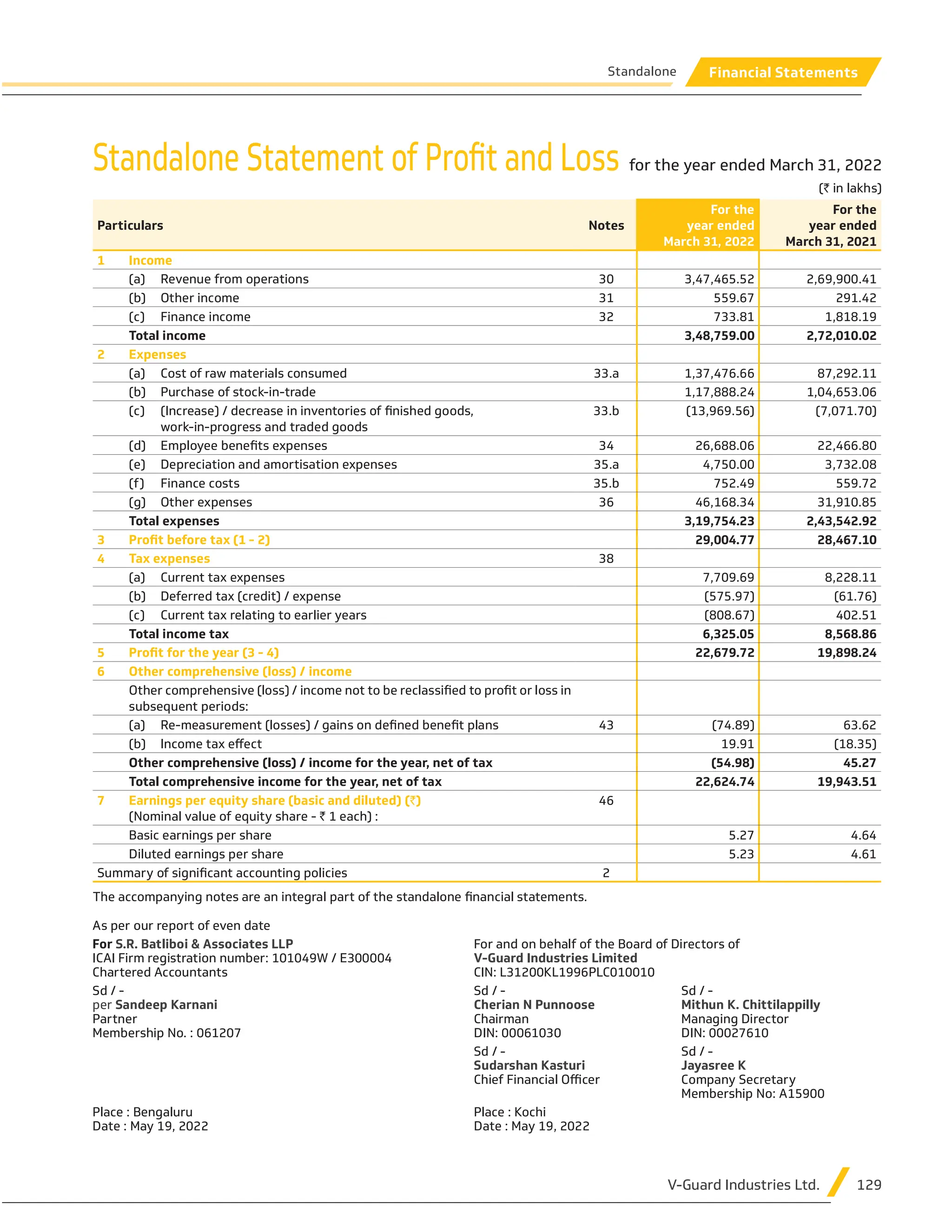 V guard Balance sheet (Types of balance sheets).pdf