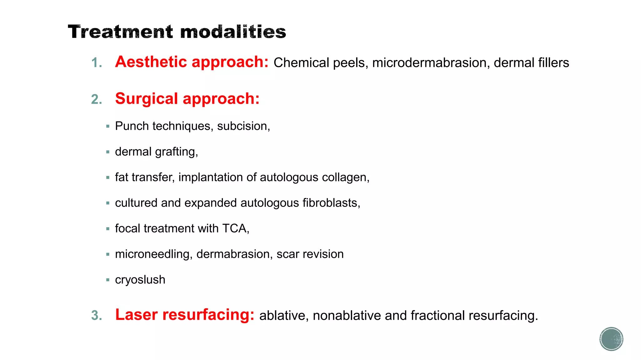 Acne scar management | PPTX