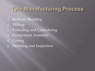 Tyre Manufacturing Process at J K Tyre | PPTX