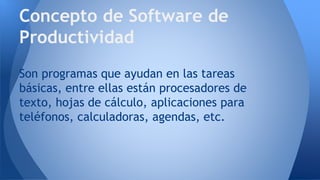 Software de productividad | PPTX