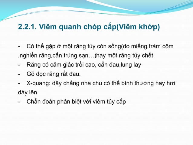 BỆNH LÝ TỦY VÀ VÙNG QUANH CHÓP | PDF