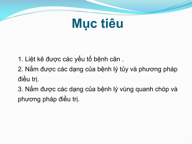 BỆNH LÝ TỦY VÀ VÙNG QUANH CHÓP | PDF