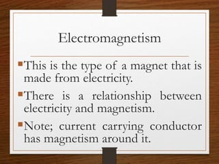 TOPIC OF ELECTROMAGNETISM.PHYSICS NOTES FORM 4 | PPTX